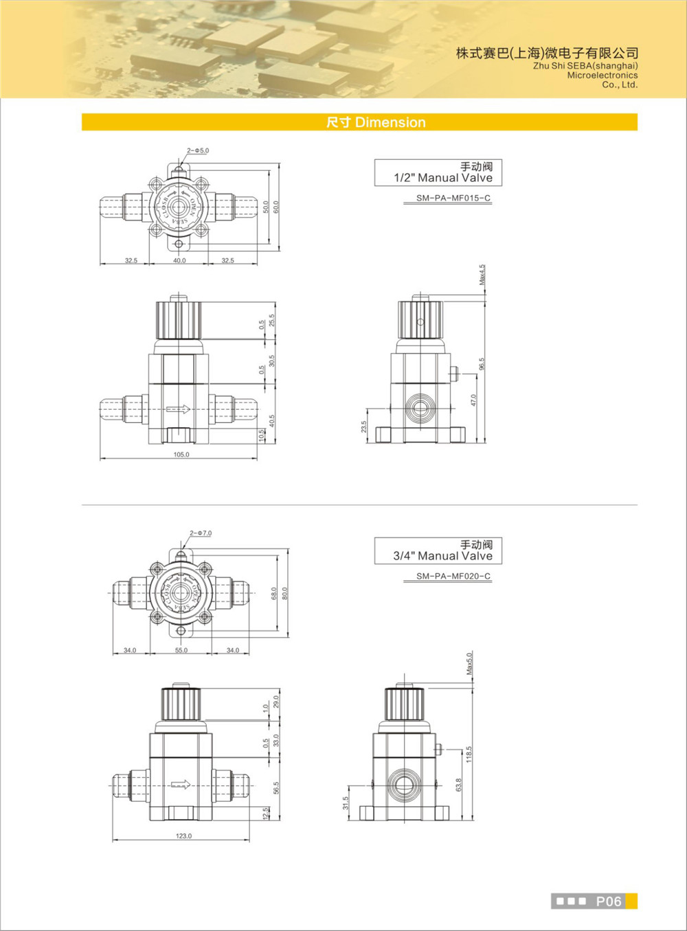 SANC-PA-MF 手动阀(C型)-株式赛巴(上海)微电子有限公司